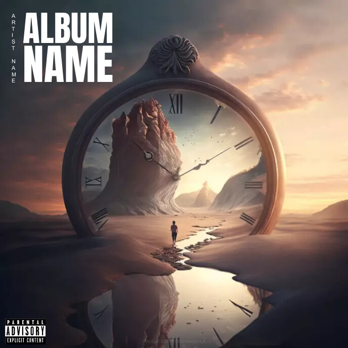Abstract Clock Album Cover template | PosterMyWall