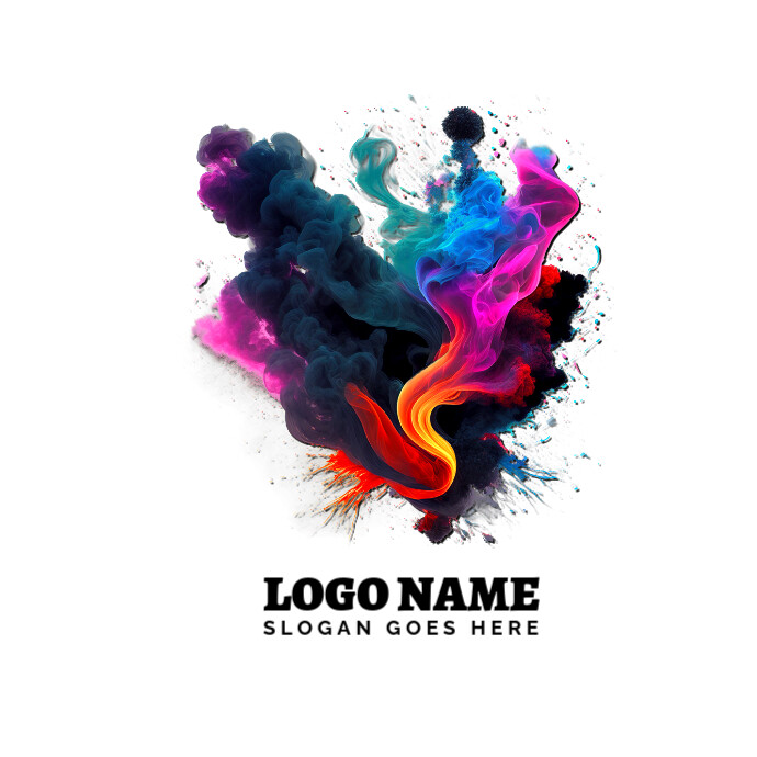 Abstract Color Splash Logo Template | PosterMyWall