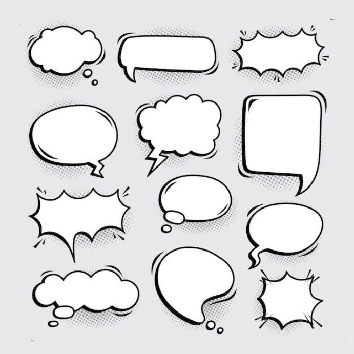 Abstract Comic Bubble Text Template | PosterMyWall