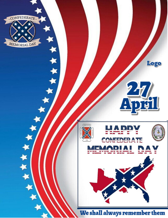 Copy of Abstract Confederate Memorial Day Flyer (us Letter) | PosterMyWall