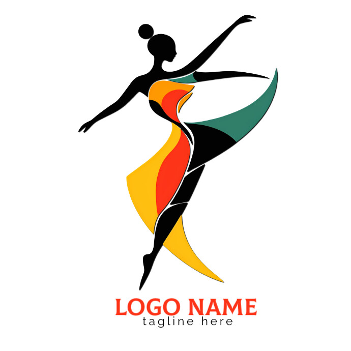 Modèle Abstract Dancer Art Logo | PosterMyWall