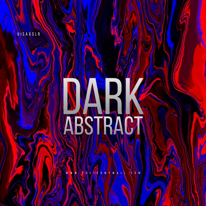 Abstract Dark Red Blue CD Cover Music Template | PosterMyWall