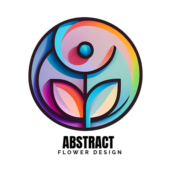 Abstract emblem flower logo Template | PosterMyWall