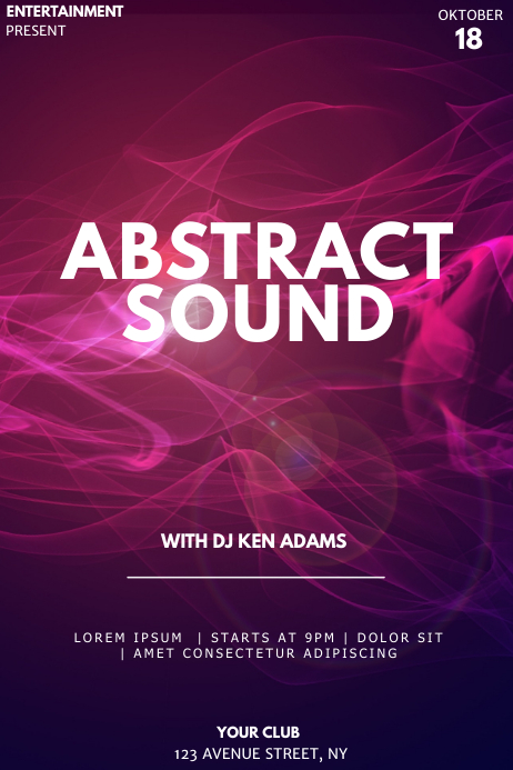 Abstract event flyer template | PosterMyWall