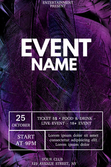 Copy of Abstract event flyer template | PosterMyWall