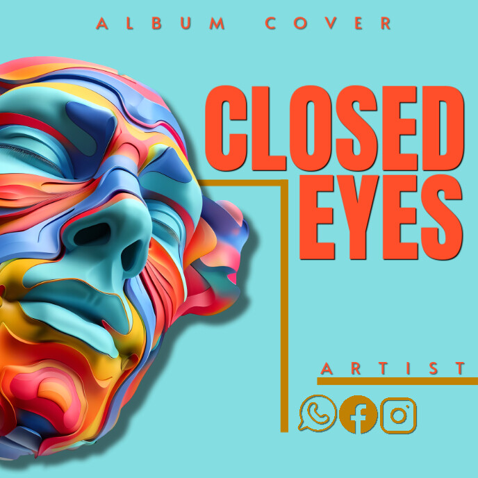 Abstract Face Album Cover Template | PosterMyWall