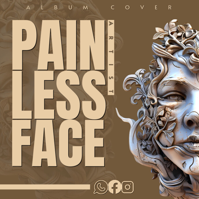 Copy of Abstract Face Sculpture Album Cover | PosterMyWall