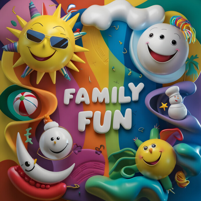 Abstract Family Fun In Abstract Forms Instagr Templat | PosterMyWall