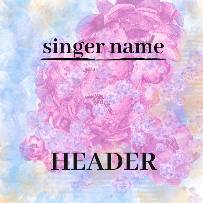 Abstract Flowers Album Cover Template Postermywall