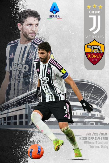 Abstract Football Match Day Seria Italian Seria A Scores Juventus ...