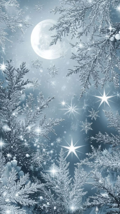 Plantilla de Abstract Frosty Moonlight Winter Wonderland Instagram ...