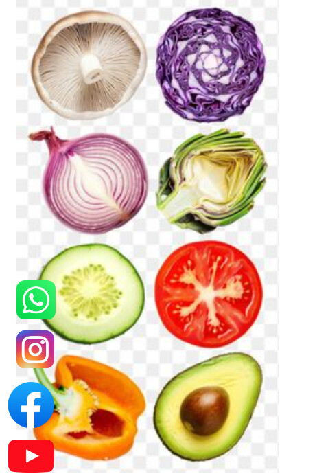 Plantilla de Abstract Fruit And Vegies Poster | PosterMyWall