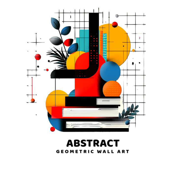 Copy of Abstract geometric wall art illustration | PosterMyWall