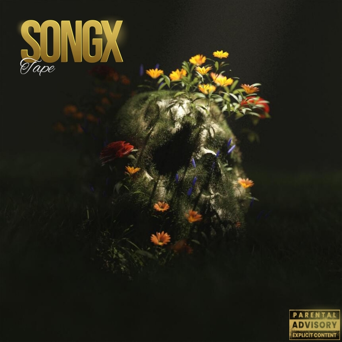 Plantilla de Folleto de Portada de Portada de Goldalbum Abstracto ...