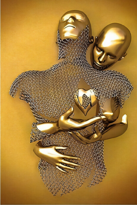 Abstract Golden Artwork Poster Template | PosterMyWall