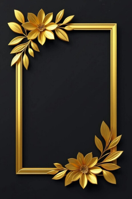 Abstract Golden Elegance Frame Poster Template | PosterMyWall
