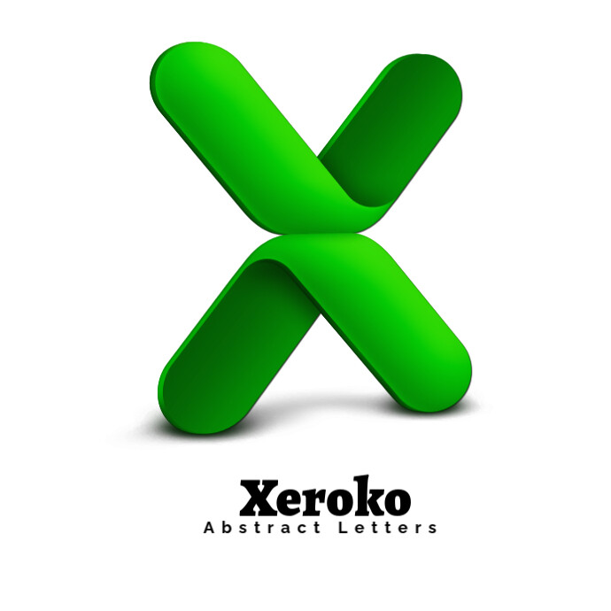 Copy of Abstract green letter X logo | PosterMyWall