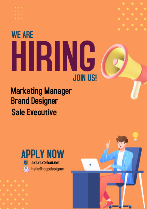 Abstract Hiring A New Flyers Poster New Desig Template | PosterMyWall