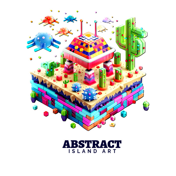 Abstract Island art Template | PosterMyWall