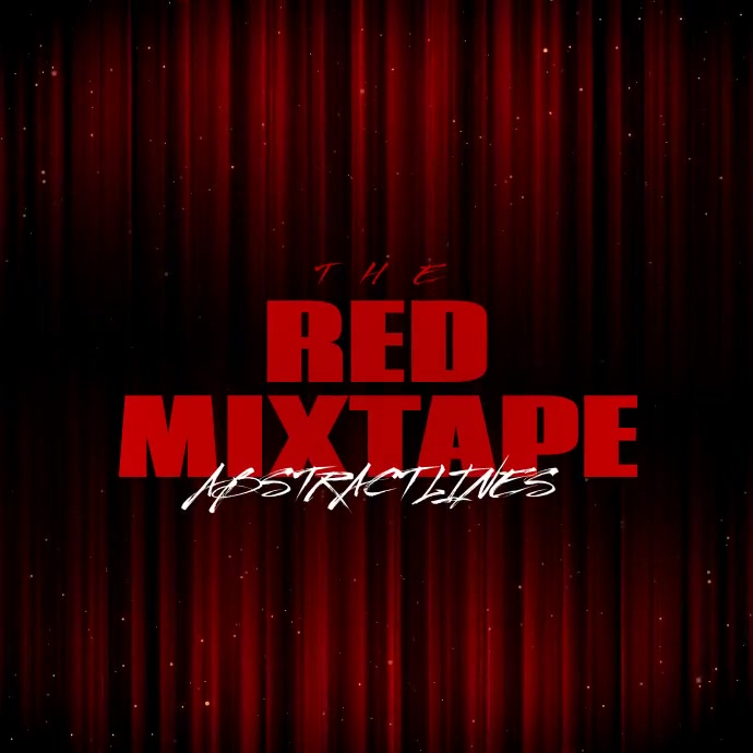 Abstract Line Red Album CD Cover Video Music Template | PosterMyWall