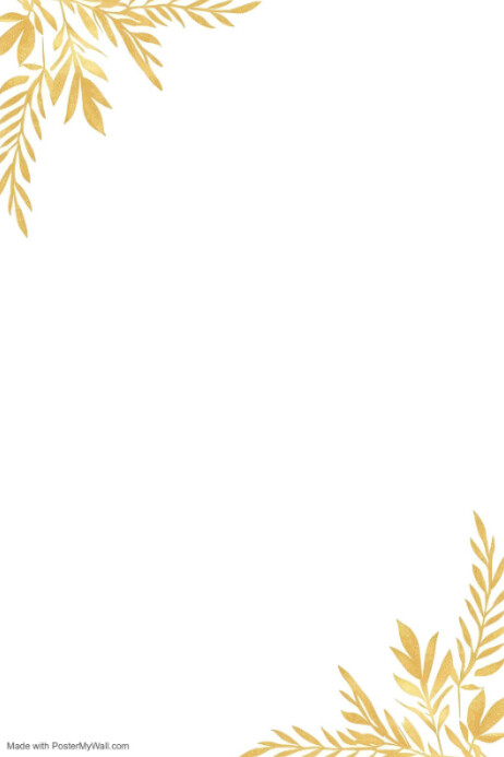 Abstract Minimal Gold Leaf Corner Template Poster | PosterMyWall