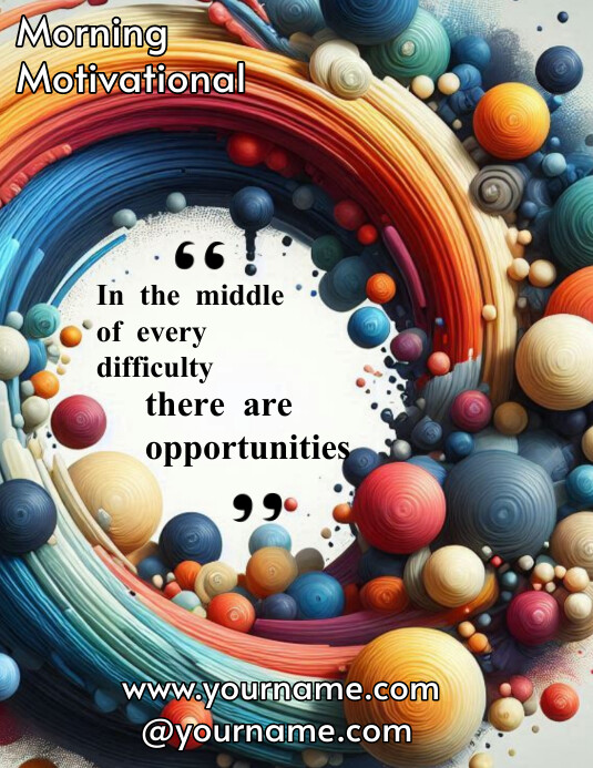 Abstract Morning Motivational Quote Flyer (u Template | PosterMyWall