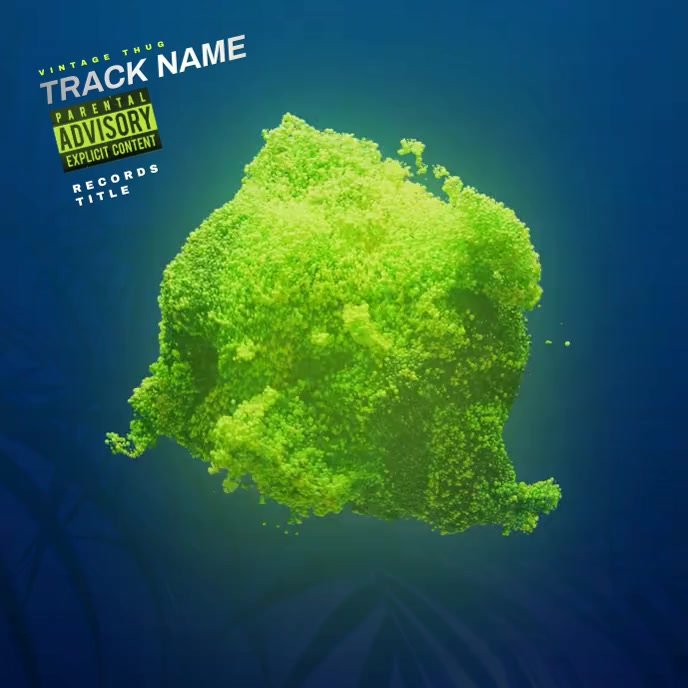 Abstract Neon Album Cover Art Template | PosterMyWall