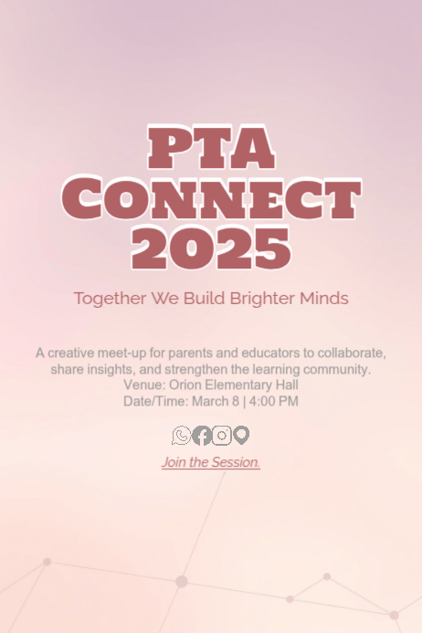 Abstract Network PTA Poster Template | PosterMyWall