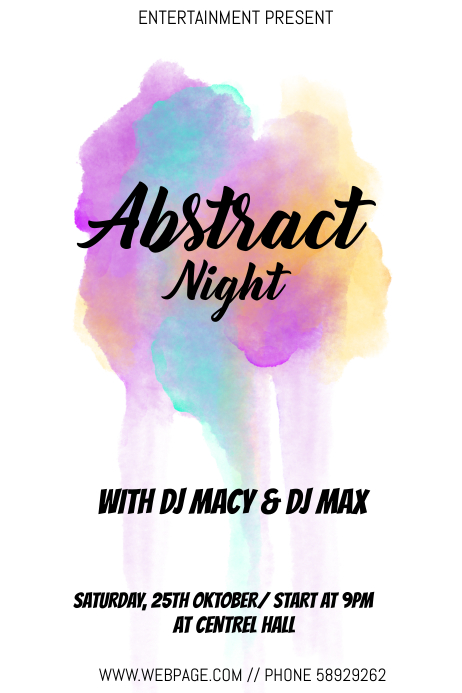 Abstract night event flyer template | PosterMyWall