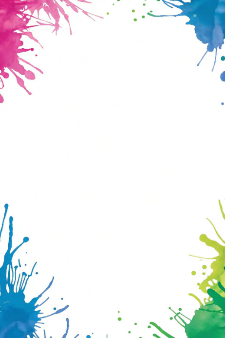 Abstract Paint Splash Colorful Frame Poster Template | PosterMyWall