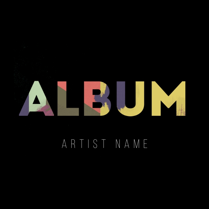 Abstract Paint Text Mask Album Cover Art Template | PosterMyWall