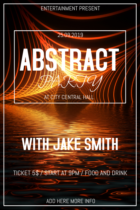 Abstract party flyer template | PosterMyWall