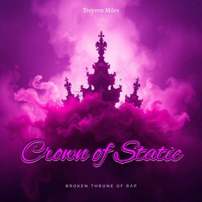 Szablon Abstract Purple Chaos Freestyle Trap Rap Gradient Design Album ...