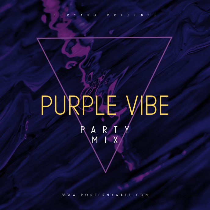 Abstract Purple Vibe CD Album Cover Template | PosterMyWall