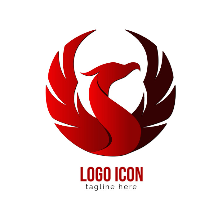 Abstract Red Phoenix Ascension Day Logo Template | PosterMyWall