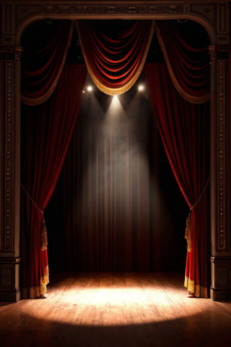 Abstract Red Velvet Curtain Stage Template | PosterMyWall