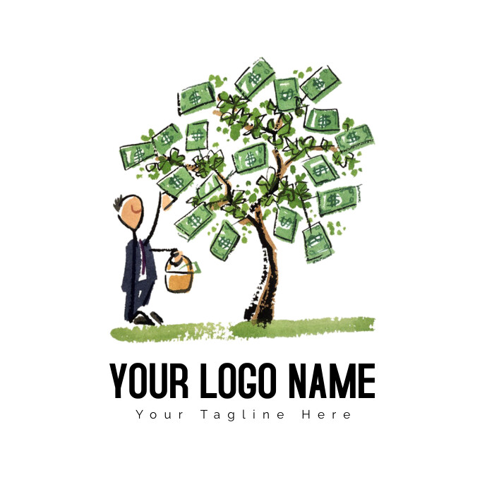 Abstract Shaking The Money Tree: Logo Template | PosterMyWall