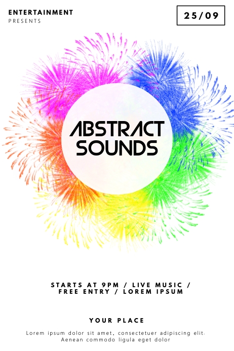 Abstract sounds Flyer Template | PosterMyWall