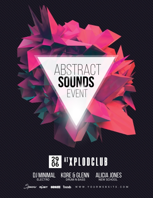 Copy of ABSTRACT SOUNDS Flyer Template | PosterMyWall