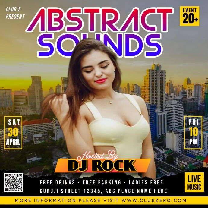 Copy of abstract sounds music night | PosterMyWall