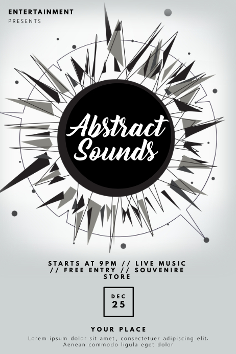Abstract Sounds Party Template | PosterMyWall