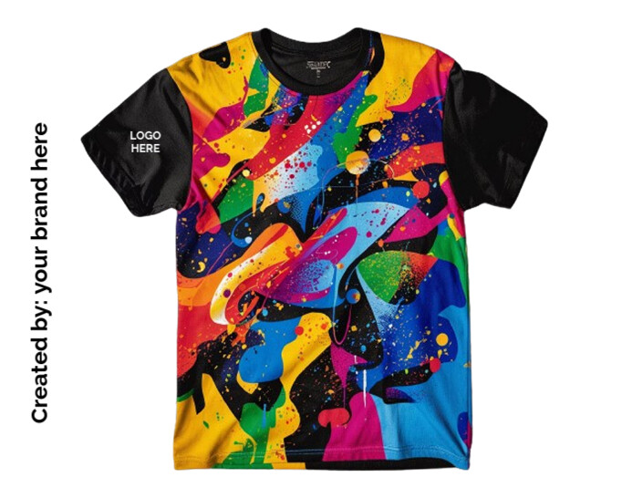 Abstract Splatter Design Tshirt Mockup Template | PosterMyWall