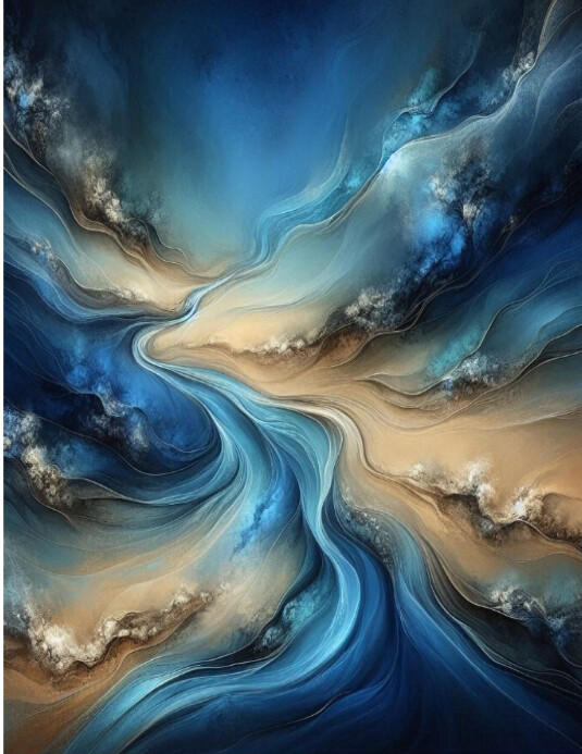 Copy of Abstract Watermarked Paint Art/water Brooks Flyer (us Letter ...