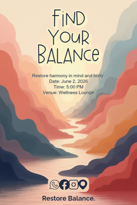 Plantilla de Abstract Wellness Poster Template | PosterMyWall