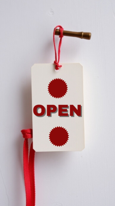 Copy of Abstract White And Red Door Tag Digital Displ | PosterMyWall