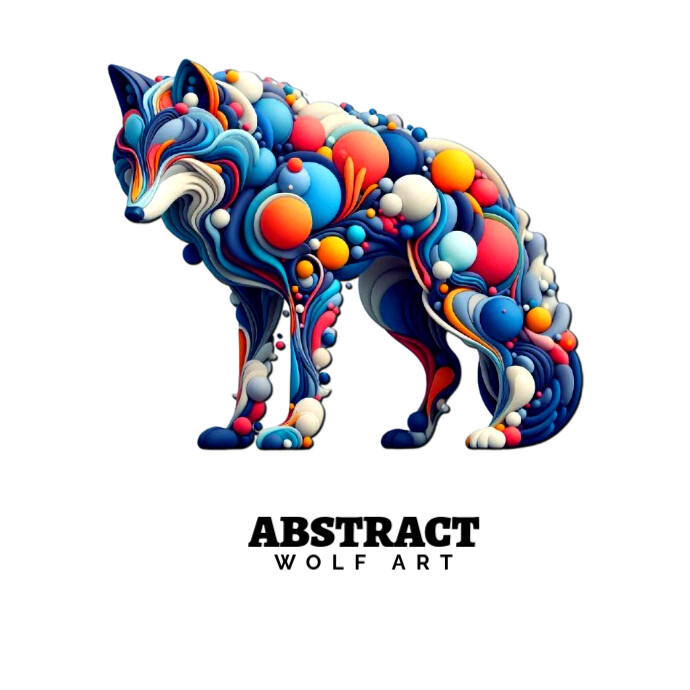 Plantilla de Abstract wolf clipart | PosterMyWall