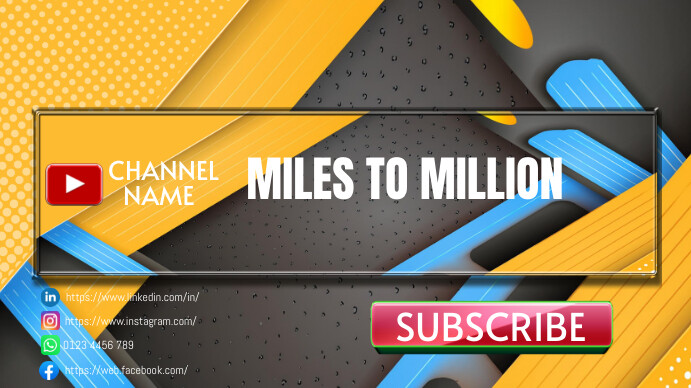 Abstract Youtube Channel Cover Photo Template | PosterMyWall