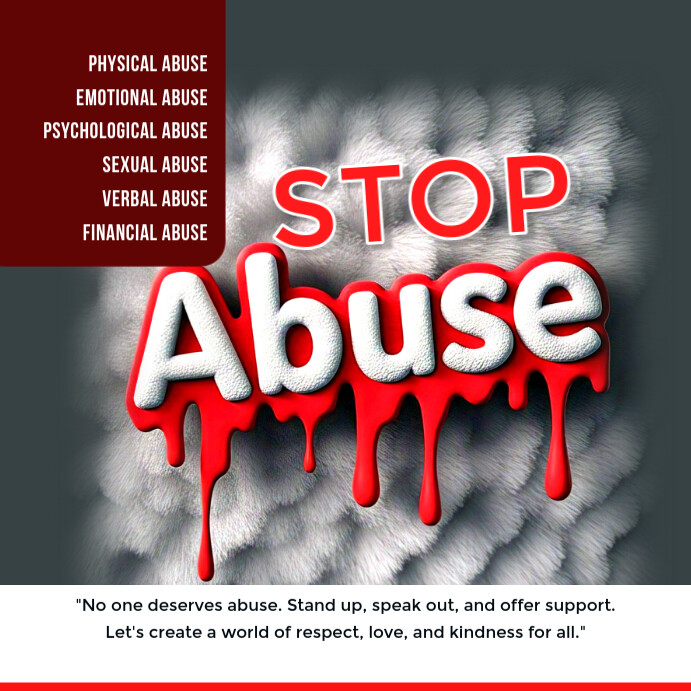 Abuse Template | PosterMyWall
