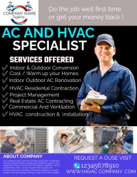 AIR CONDITIONING REPAIR & SERVICE EXPERT Template | PosterMyWall