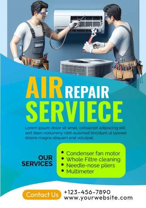 Copy of AC troubleshooting, air conditioner not working | PosterMyWall